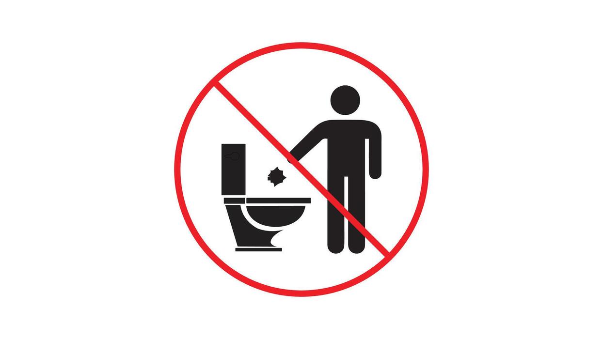 Do Not Throw Paper In The Toilet Vector Art, Icons, and Graphics for Free Download