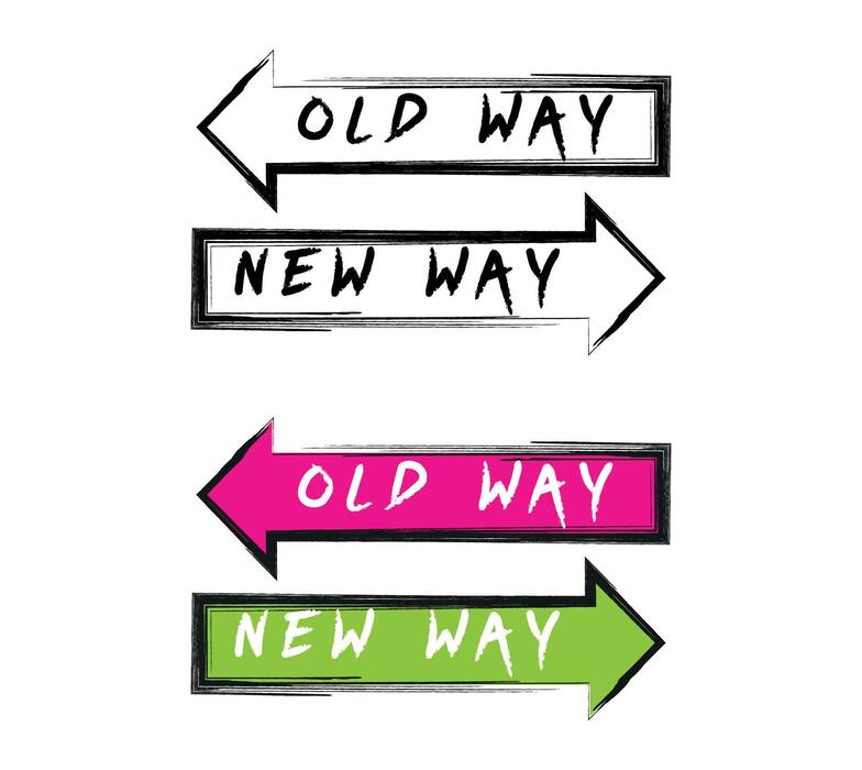 Old Way New Way Vector Art, Icons, and Graphics for Free Download