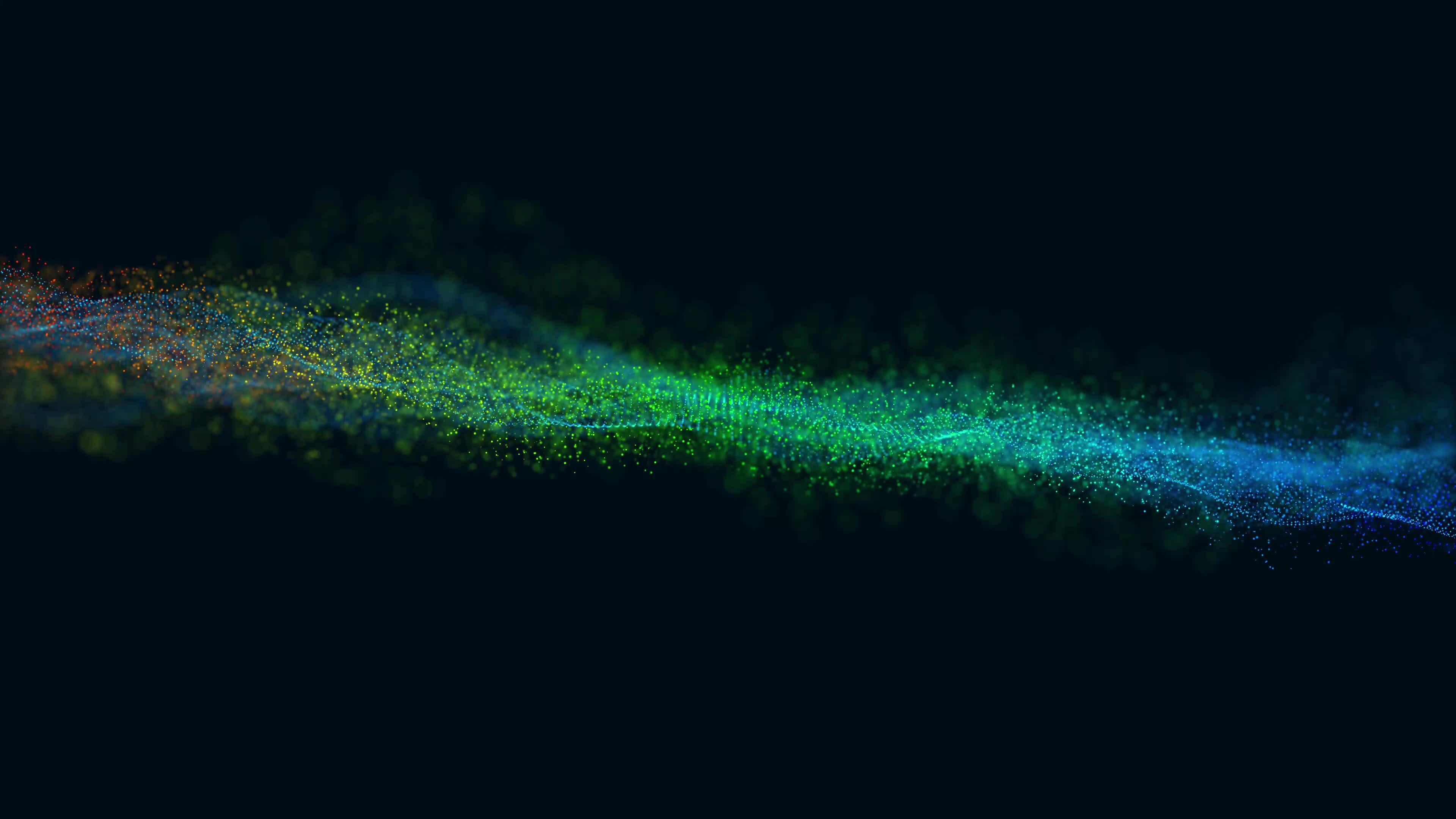 Fantastic animation with particle wave object in slow motion 29210196 Stock Video at Vecteezy