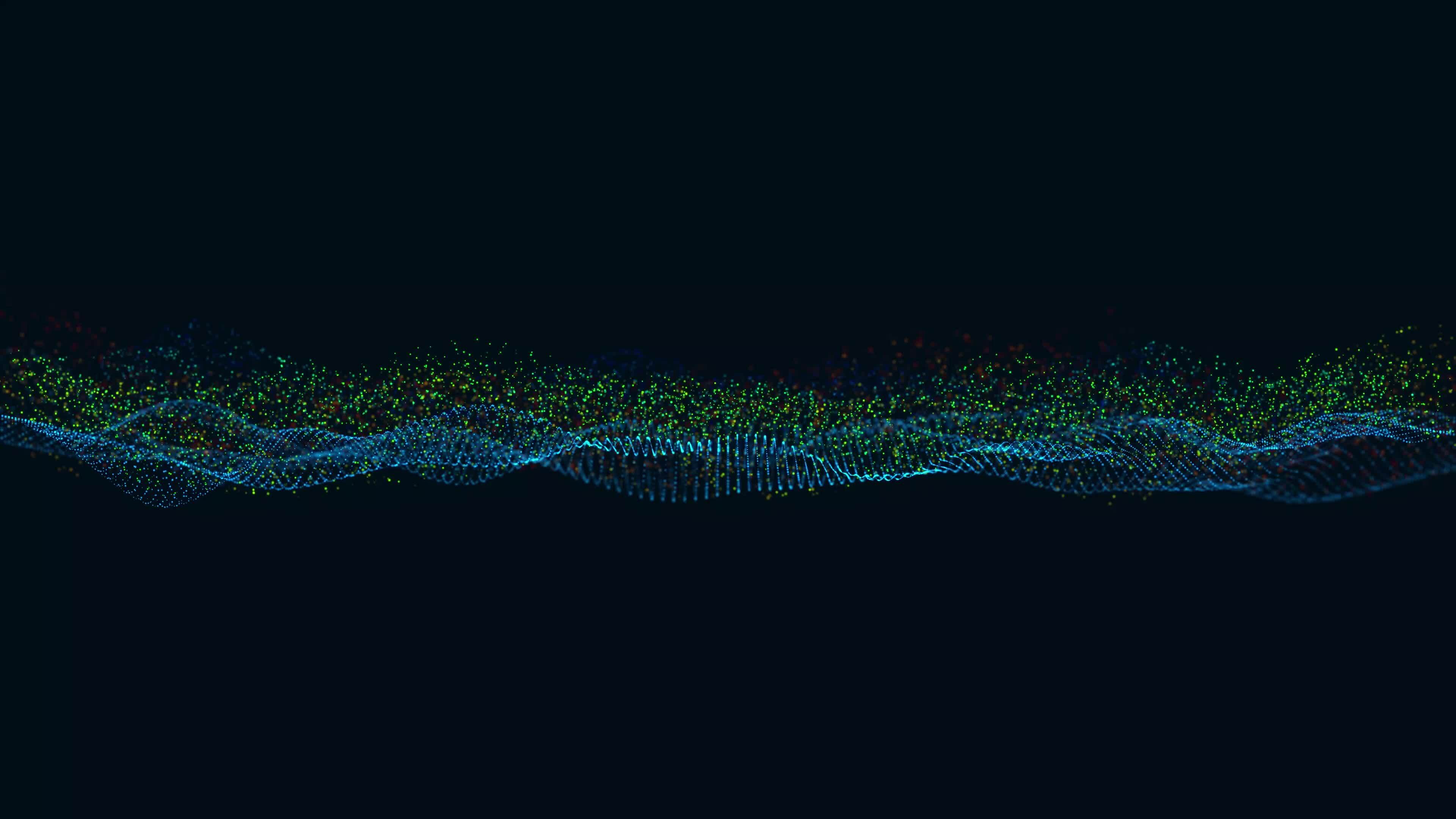 Fantastic animation with particle wave object in slow motion 29210198 Stock Video at Vecteezy