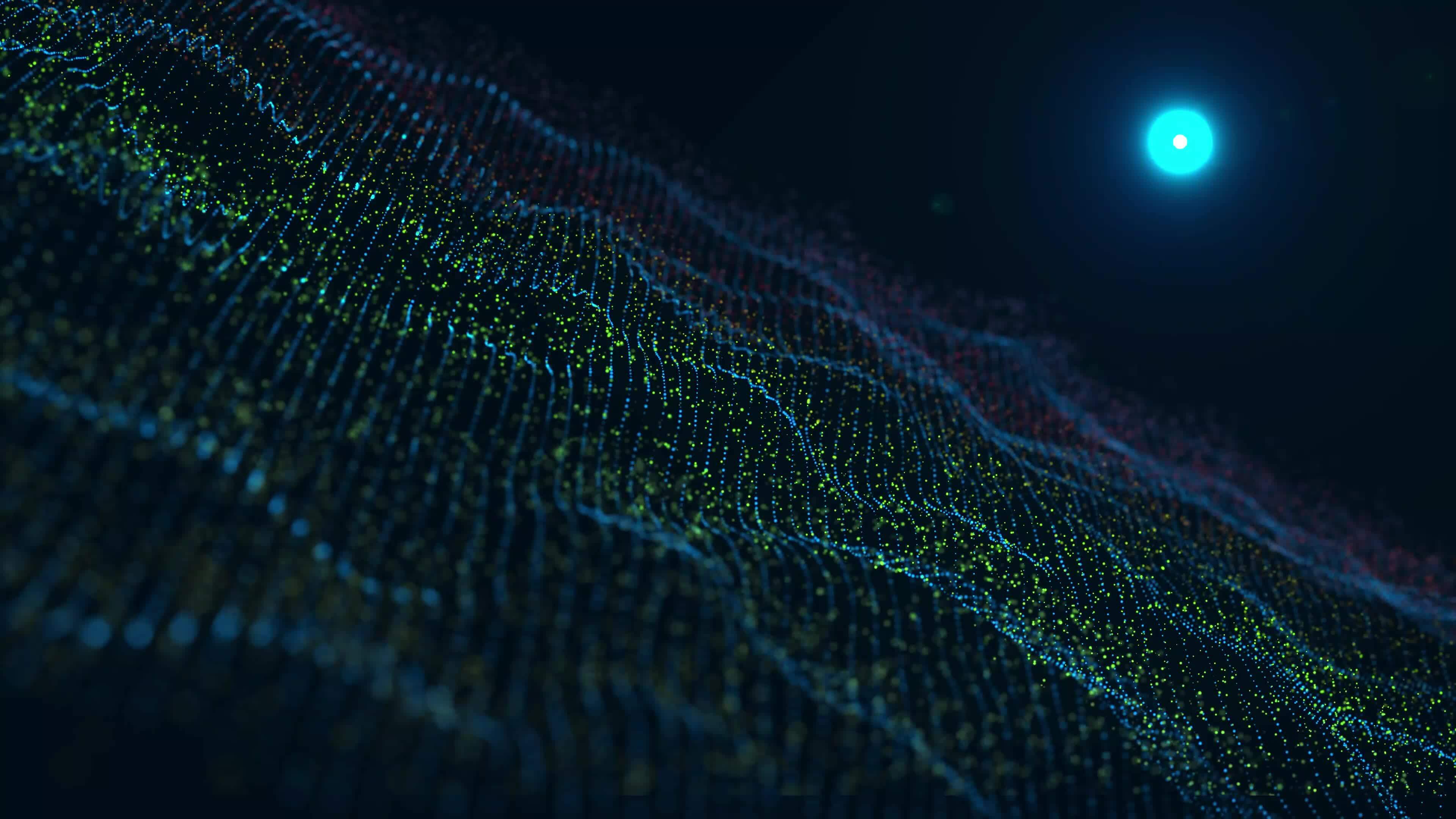 Abstract Particle Wave Mesh Loop Background 29210208 Stock Video At