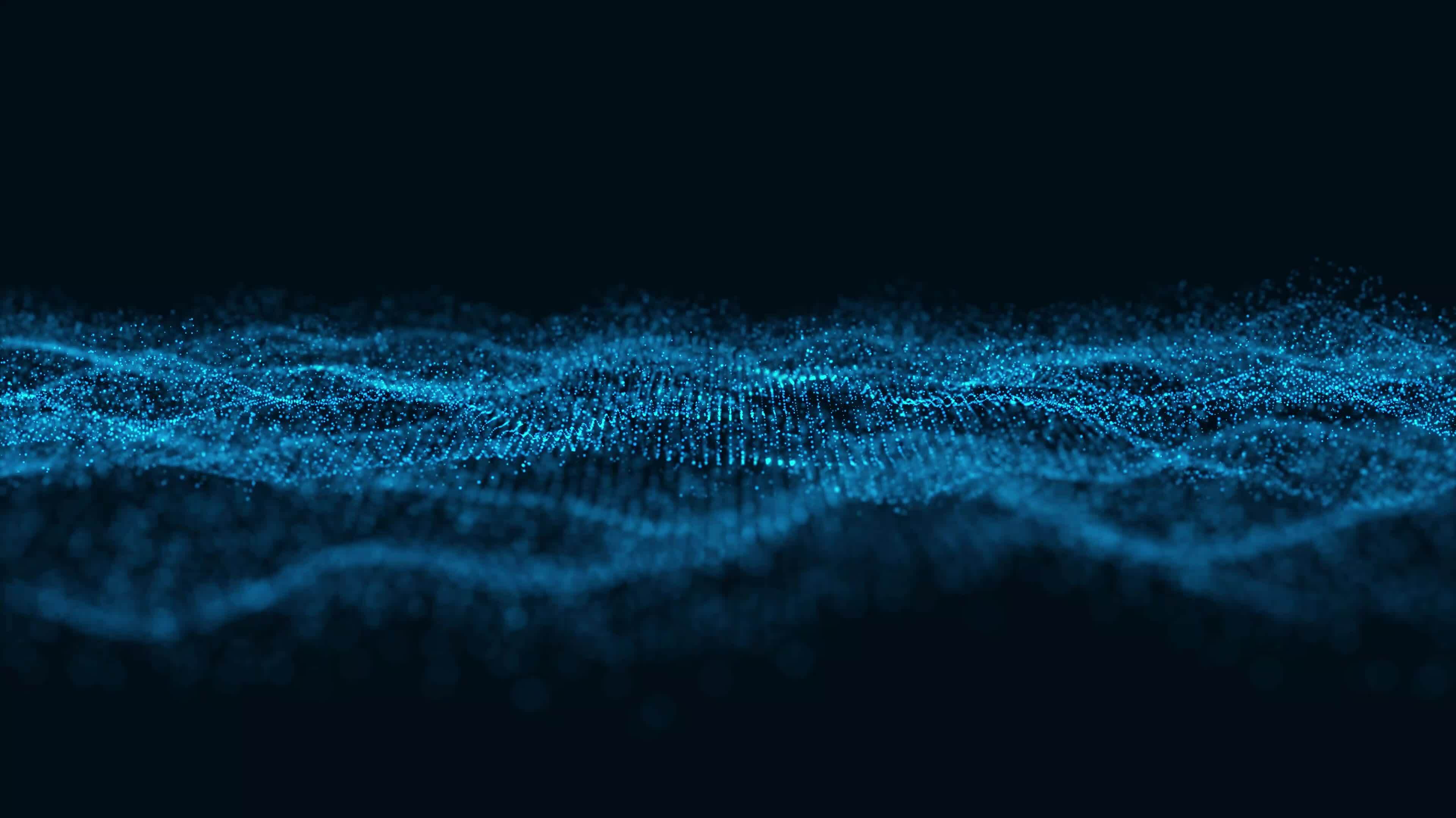 Fantastic animation with particle wave object in slow motion 29210536 Stock Video at Vecteezy