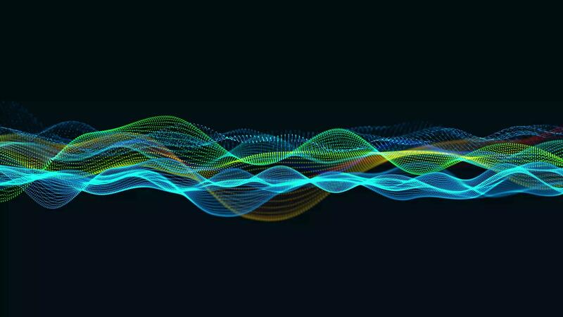 Fantastic animation with particle wave object in slow motion 29210935 Stock Video at Vecteezy