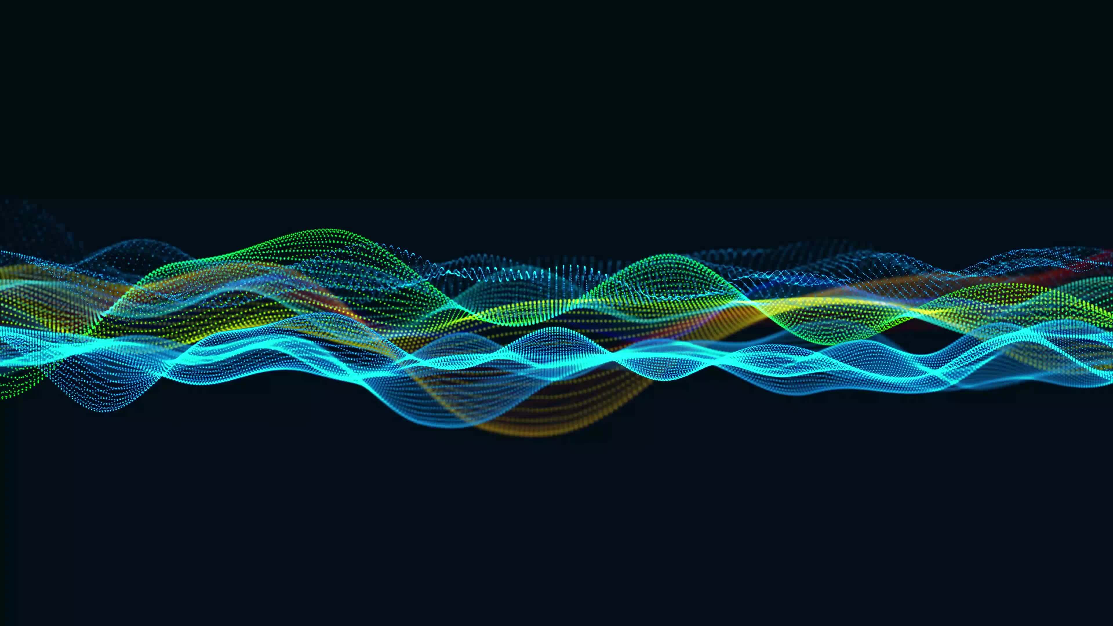 Fantastic animation with particle wave object in slow motion 29210935 ...