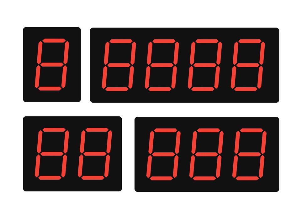 Digital Numbers Vector Art, Icons, and Graphics for Free Download