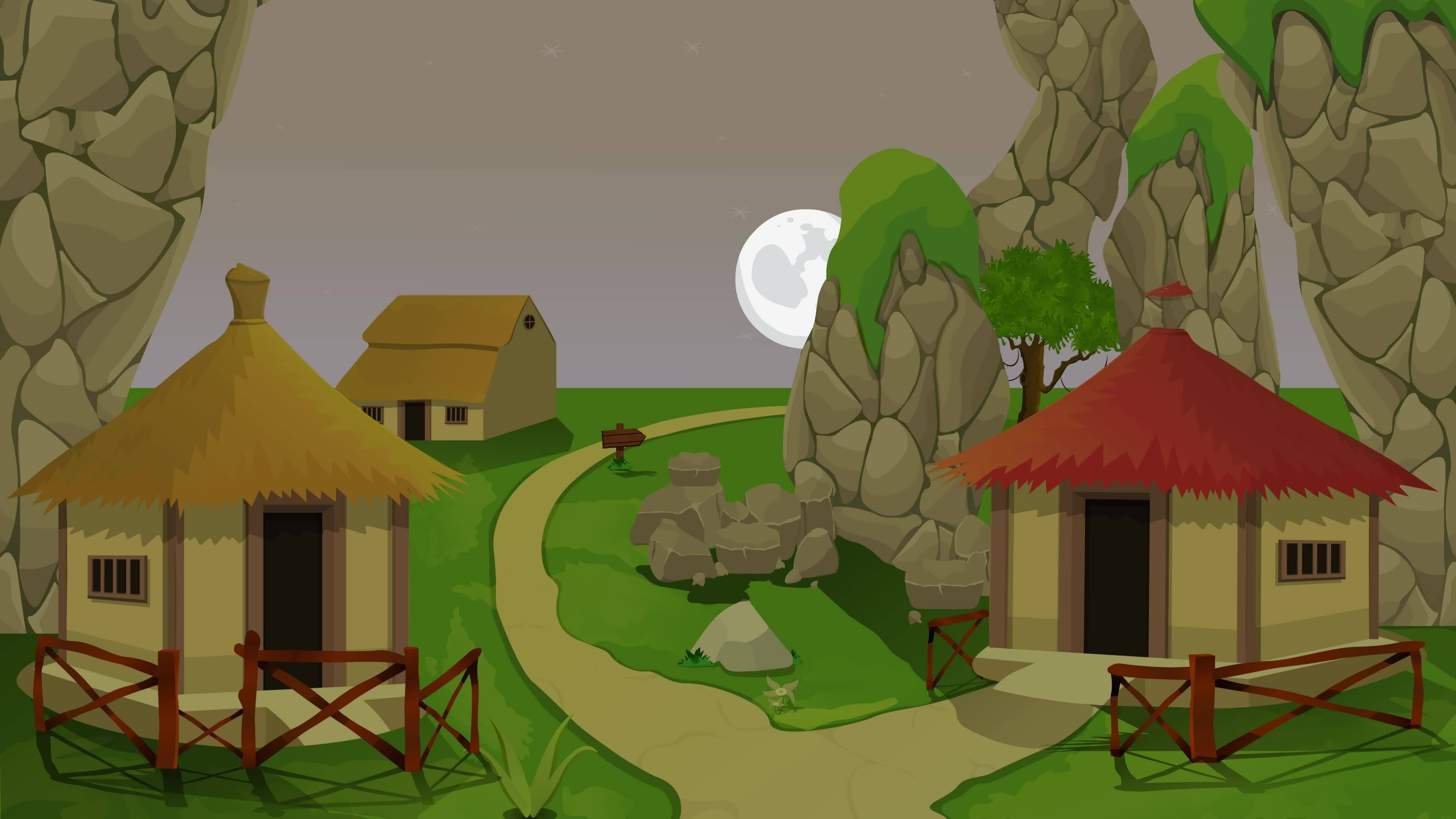 Day to night time lapse seamless loop, sun rises and set country side cartoon animation 29333723 ...