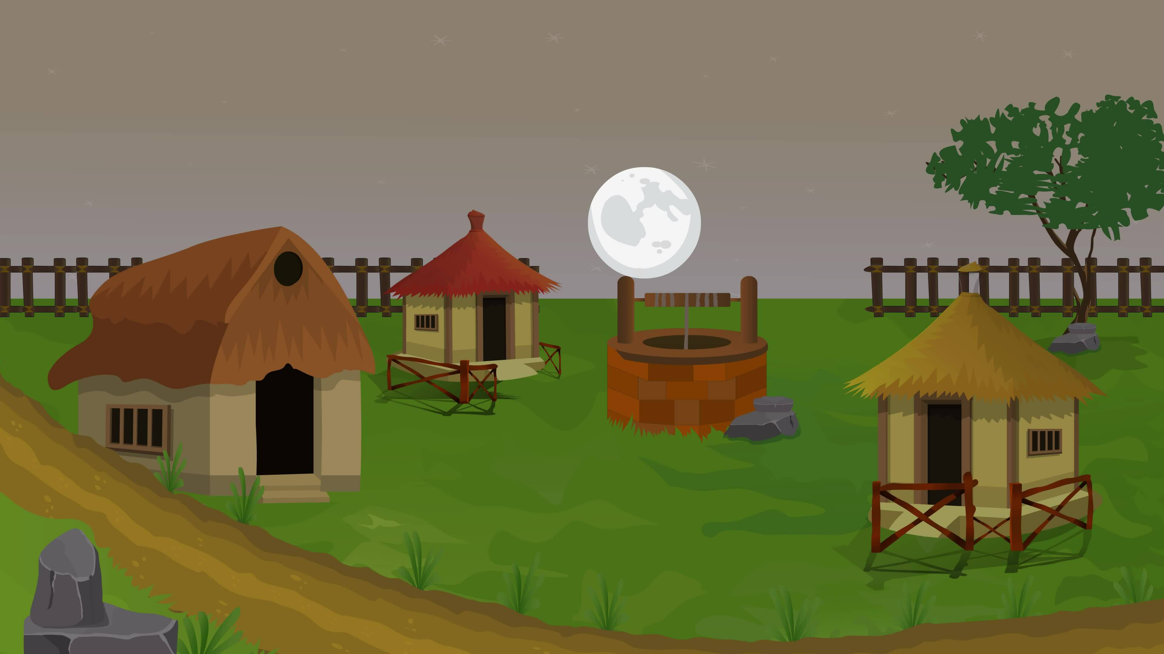 Day to night time lapse seamless loop, sun rises and set country side cartoon animation 29333727 ...