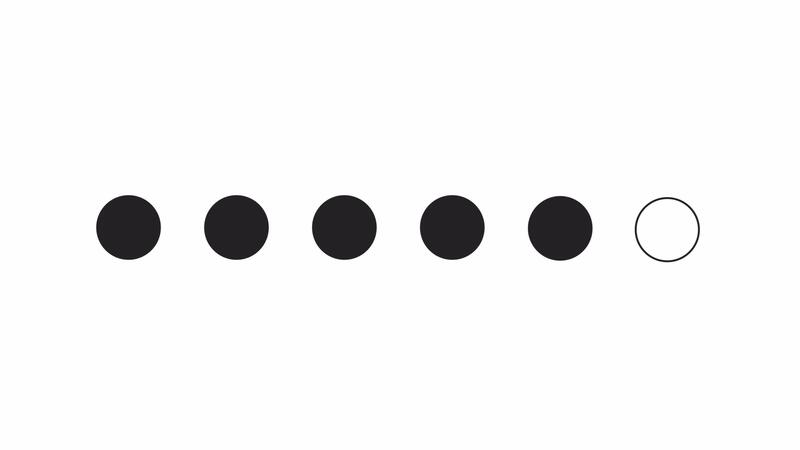 Dots swapping places back forth black and white loading animation. Rotating balls outline 2D ...