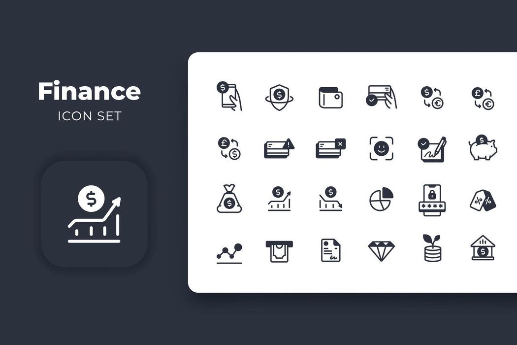 Finance Icon Pack Vector Art, Icons, and Graphics for Free Download