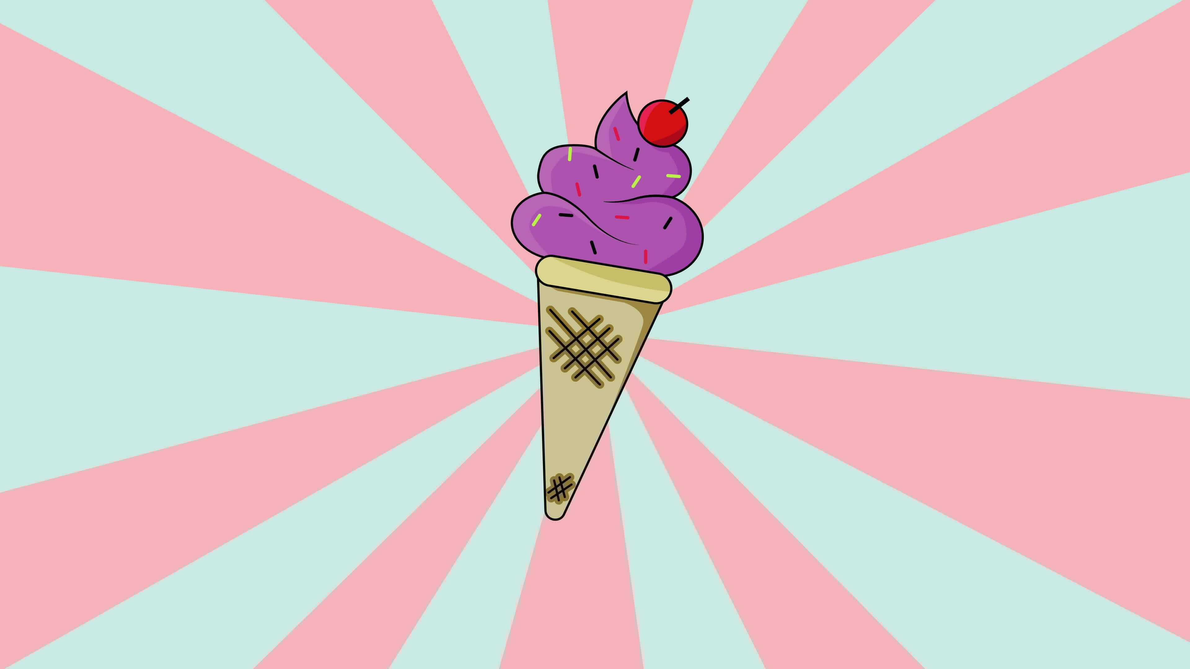 Animated Ice Cream With A Rotating Background 29474603 Stock Video At Vecteezy