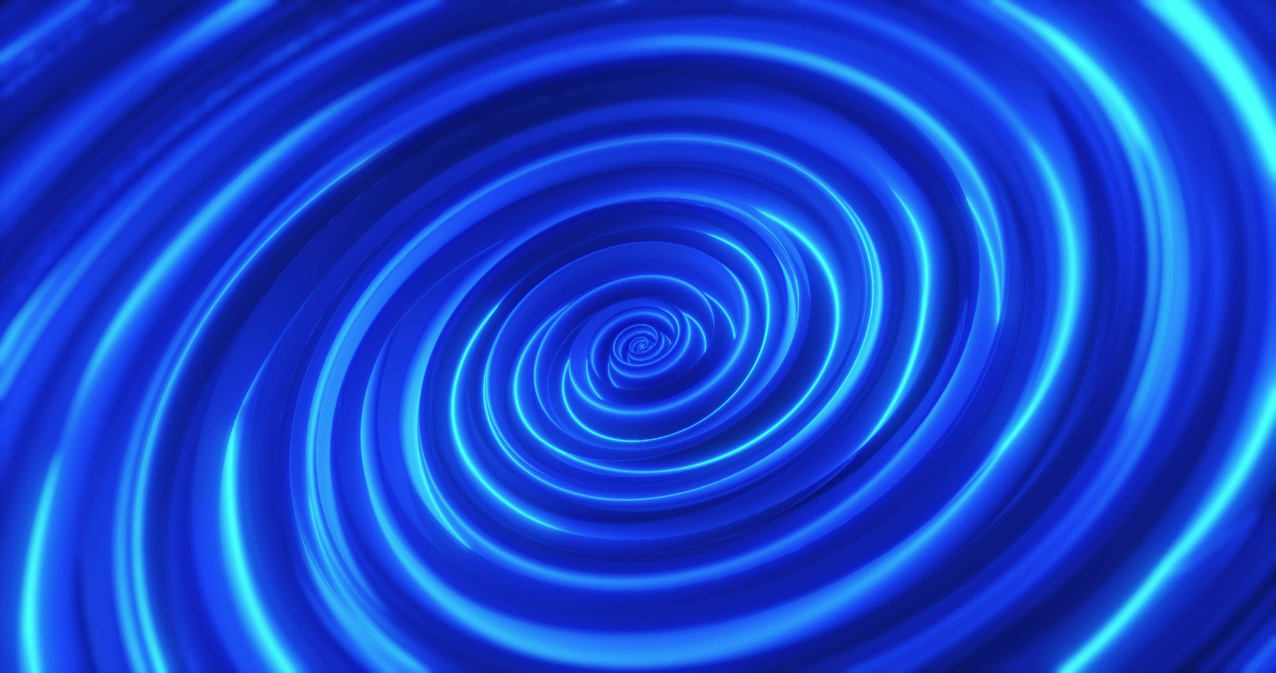 Spiral rotation, Abstract technology background with rotating glowing neon circles. Modern ...
