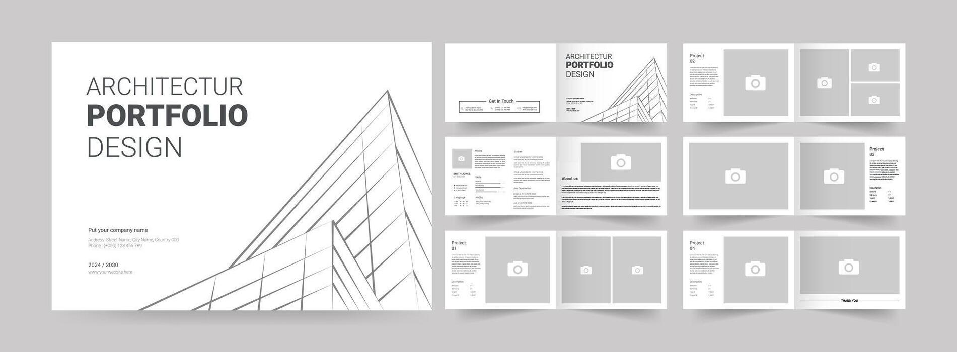 Architecture Portfolio Design Layout Architecture Portfolio Template