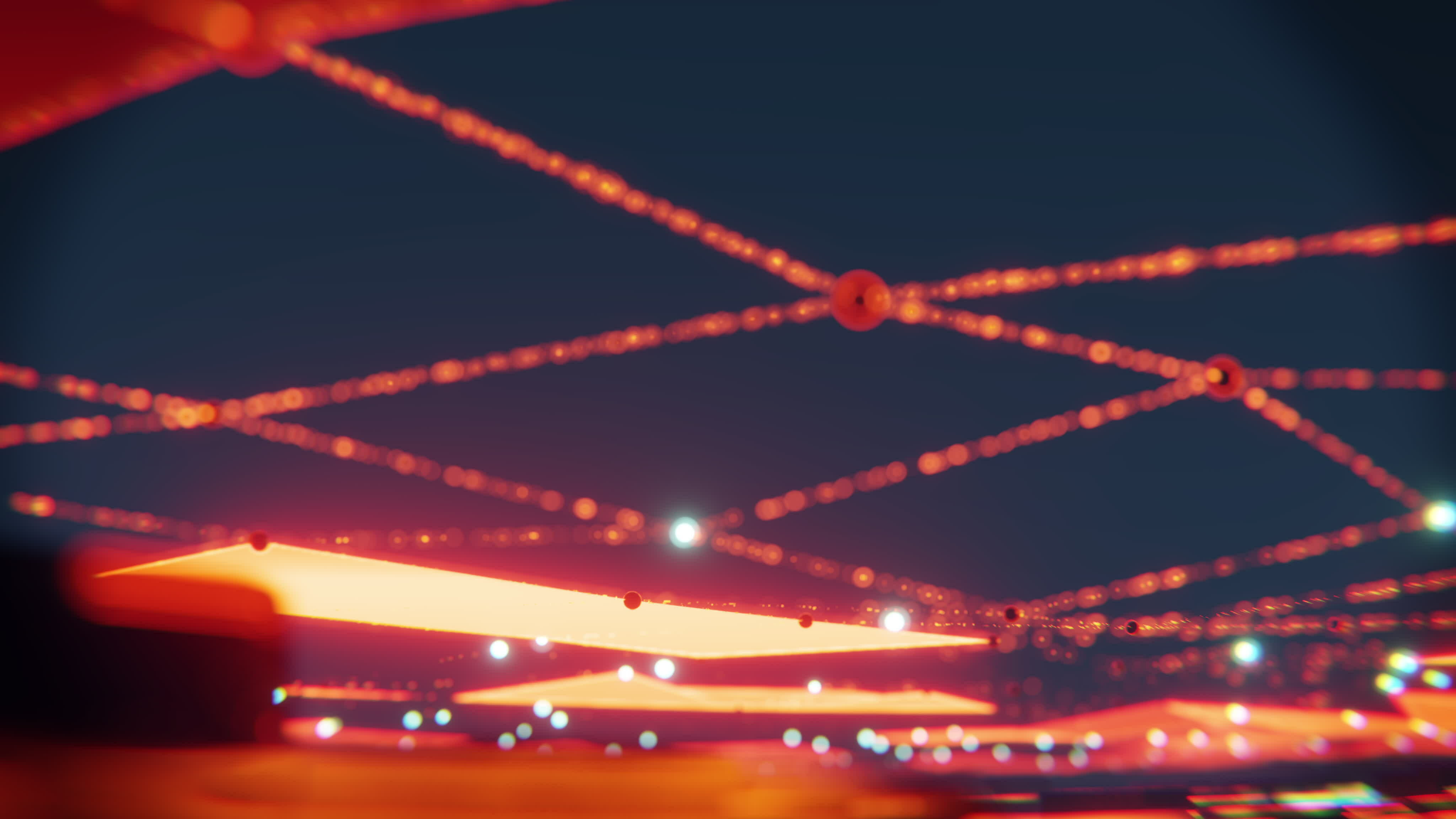 3d Render artwork visuals, fantastic animation Futurisc with lights ...