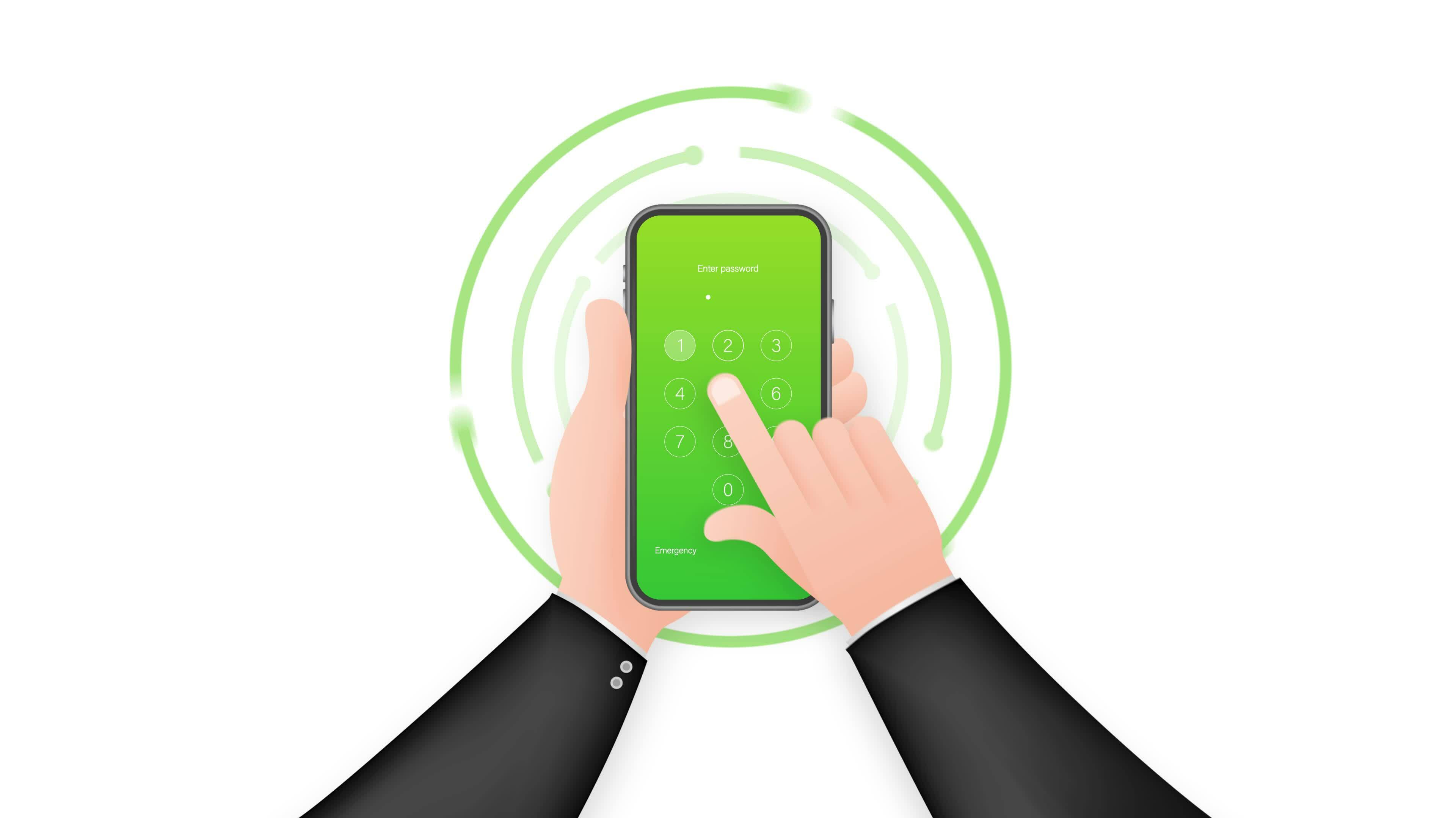 Screen Lock Authentication Password Smartphone Background Template