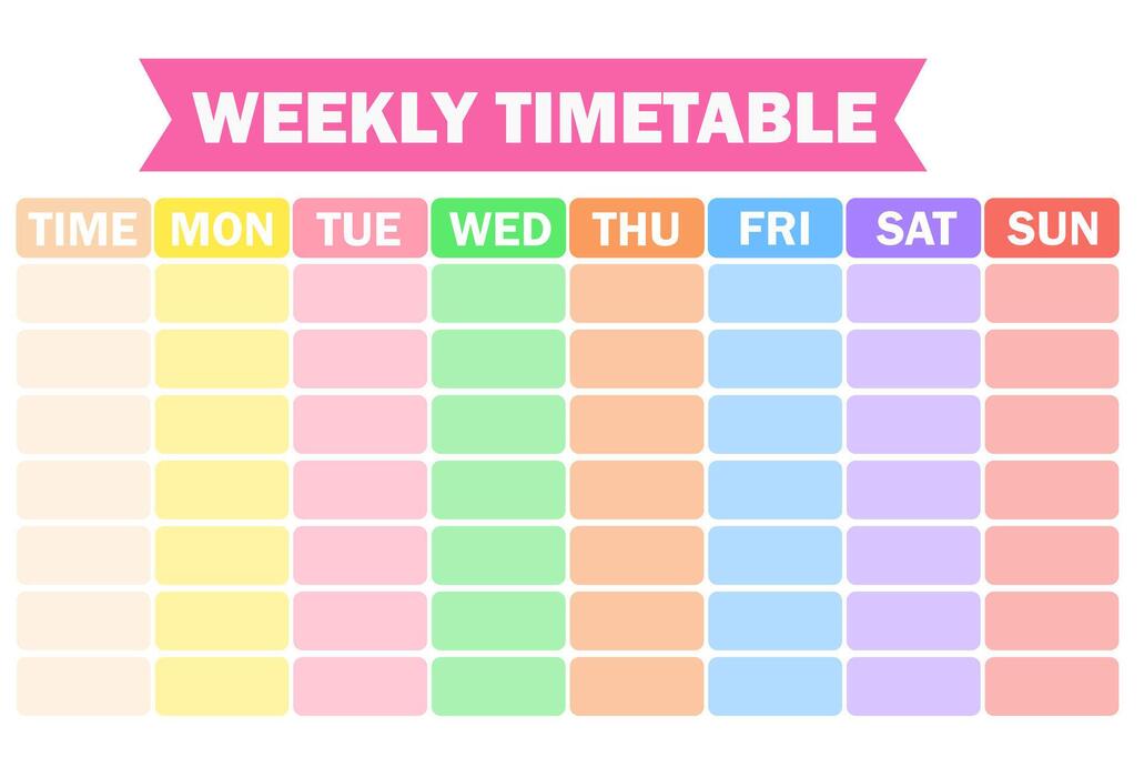 Weekly Schedule Maker Template Weekly Planner Blank FREE 2024 Weekly