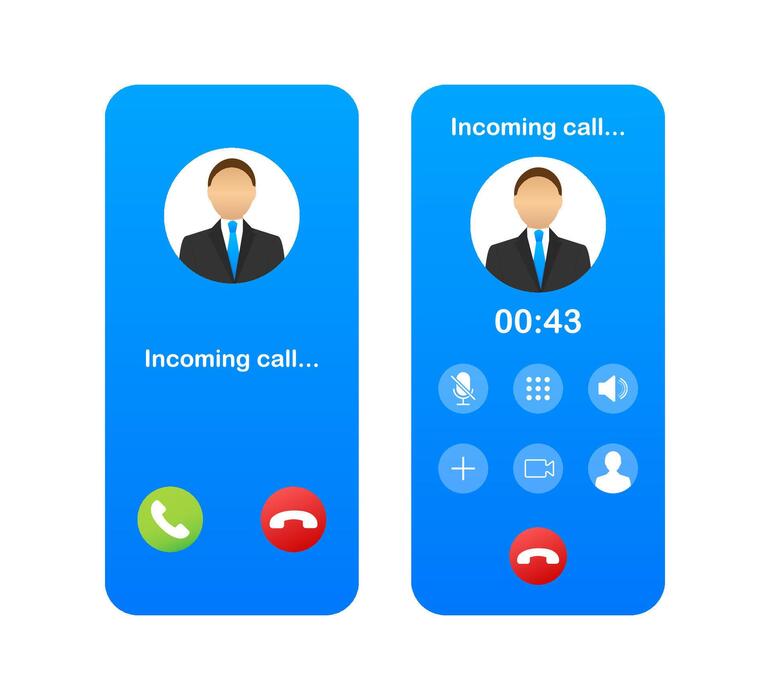 Phone Call Ui Vector Art, Icons, and Graphics for Free Download
