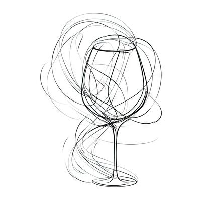 Continuous Line Drawing Wine Stock Photos, Images and Backgrounds for Free Download