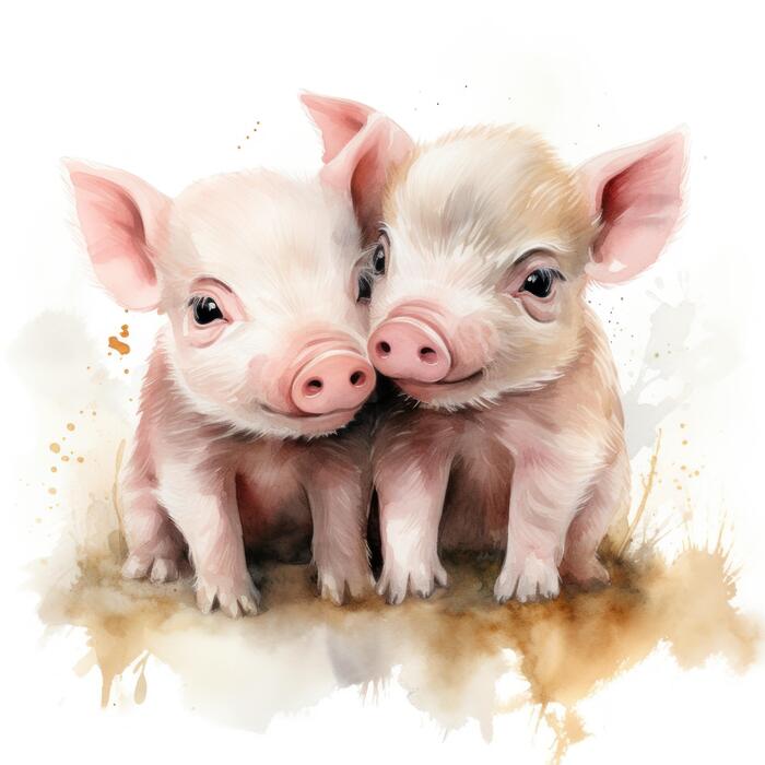 Watercolor Farm Animals Stock Photos, Images and Backgrounds for Free ...