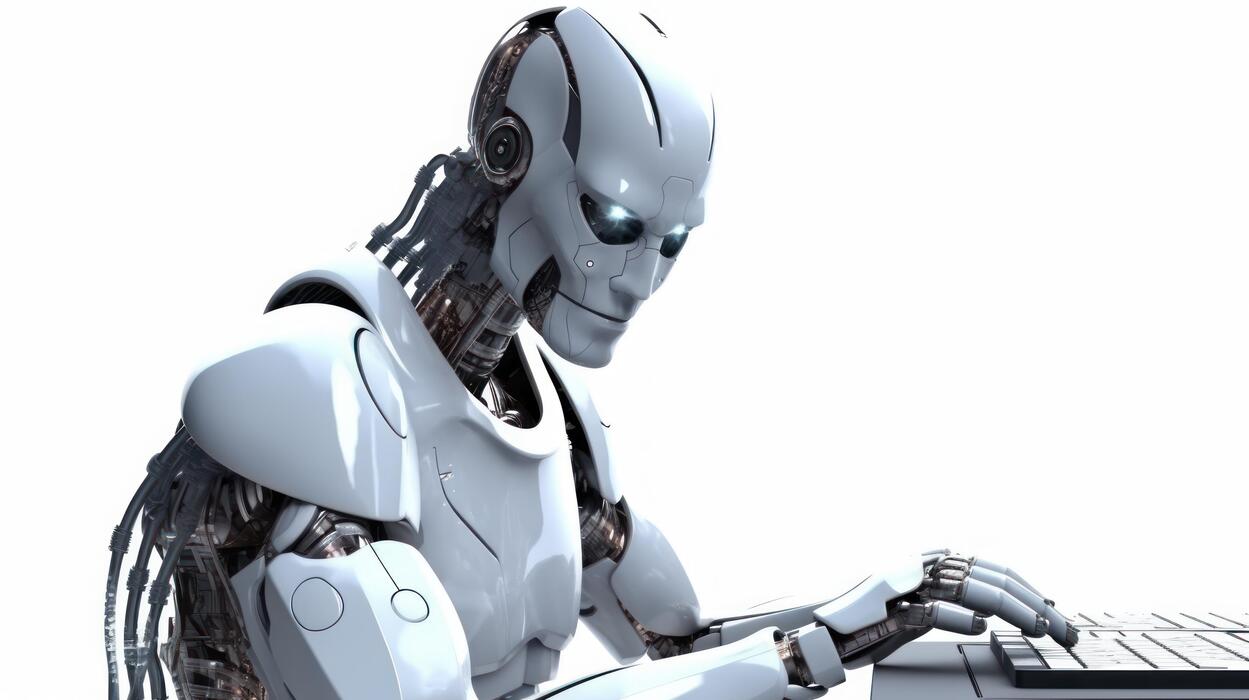 Robot Typing Stock Photos, Images and Backgrounds for Free Download