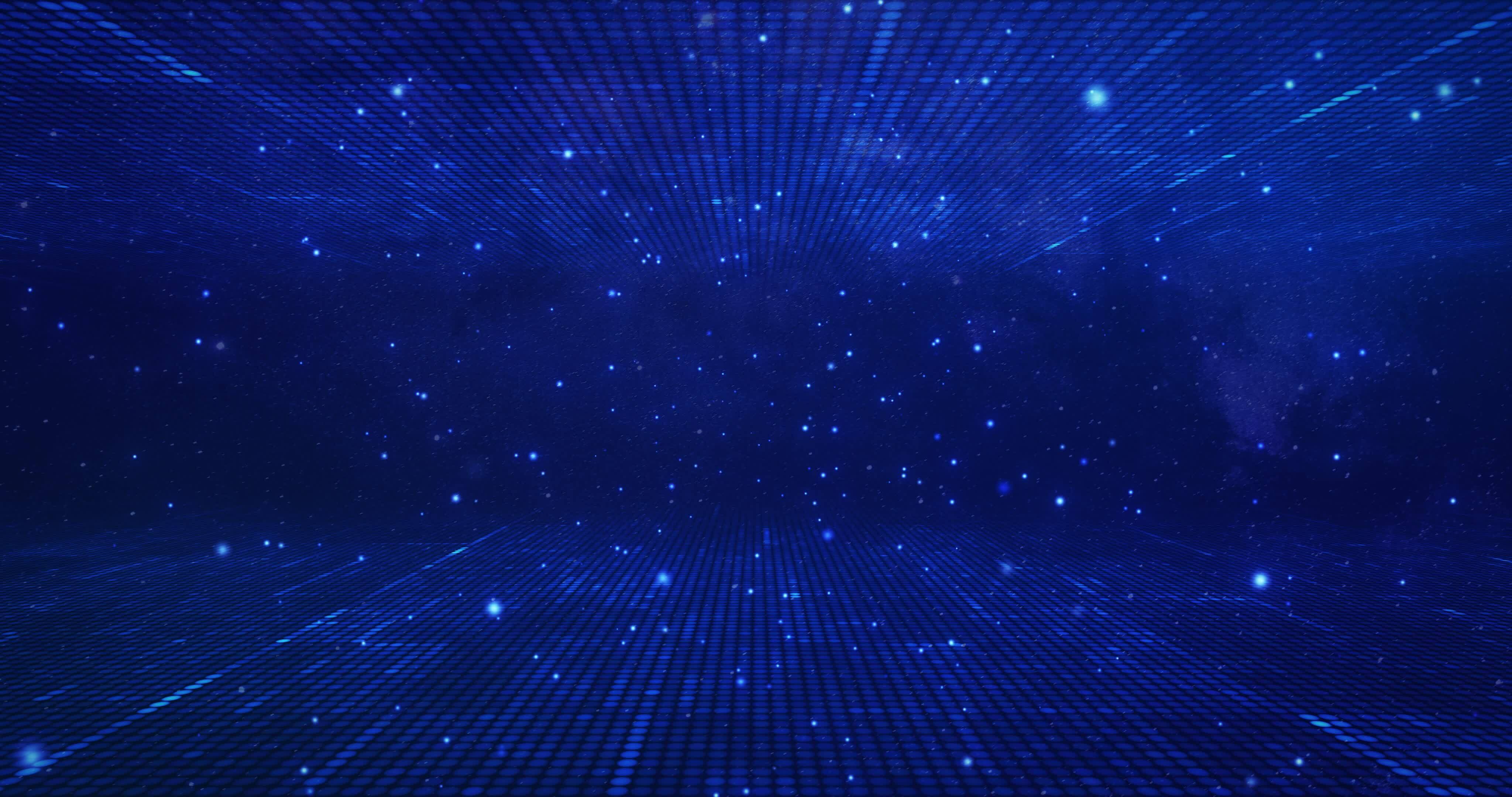 4k Digital Cyberspace With Particles And Digital Data Network Connections Abstract Technology