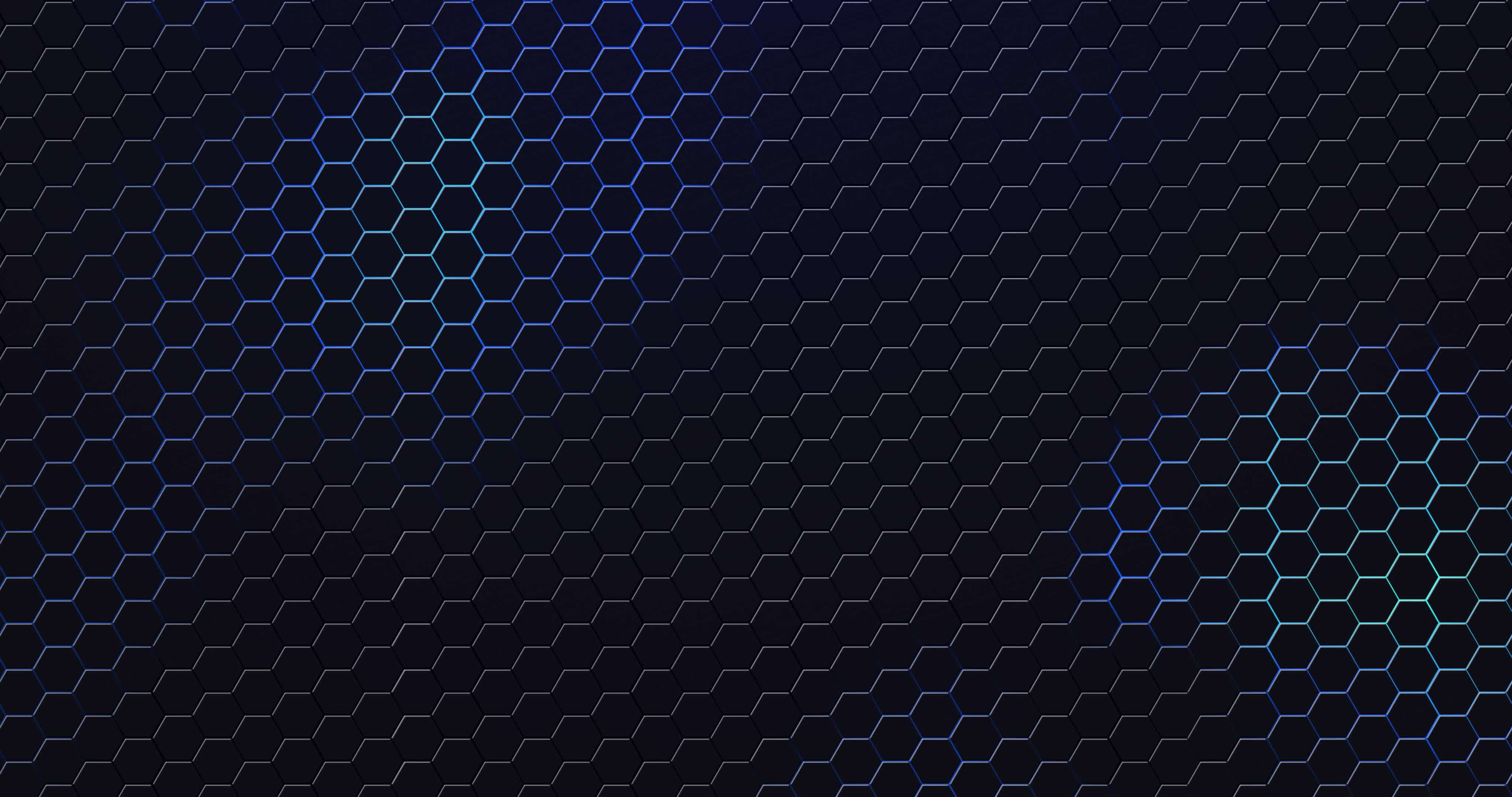 Futuristic surface concept with blue hexagons. Abstract technology background cyberspace with ...
