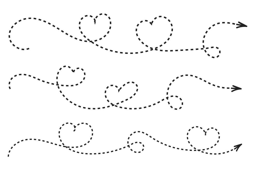 Dotted Line Heart Vector Art, Icons, and Graphics for Free Download