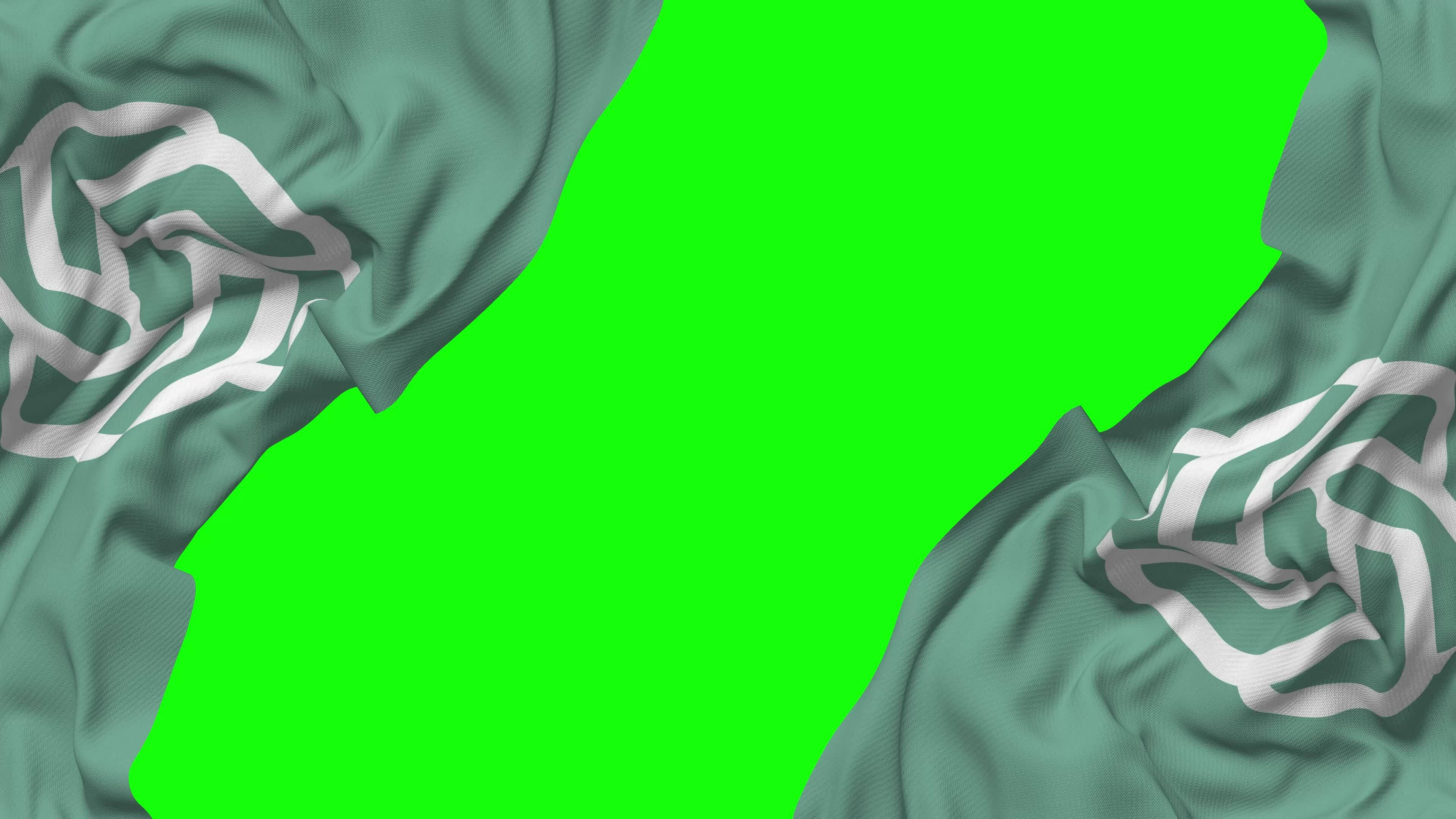 Chatgpt Openai Flag Waving On Sides Isolated With Bump Texture 3d Rendering Green Screen