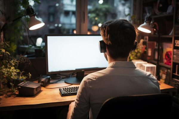 Page 2 | Person In Front Of Computer Stock Photos, Images and ...
