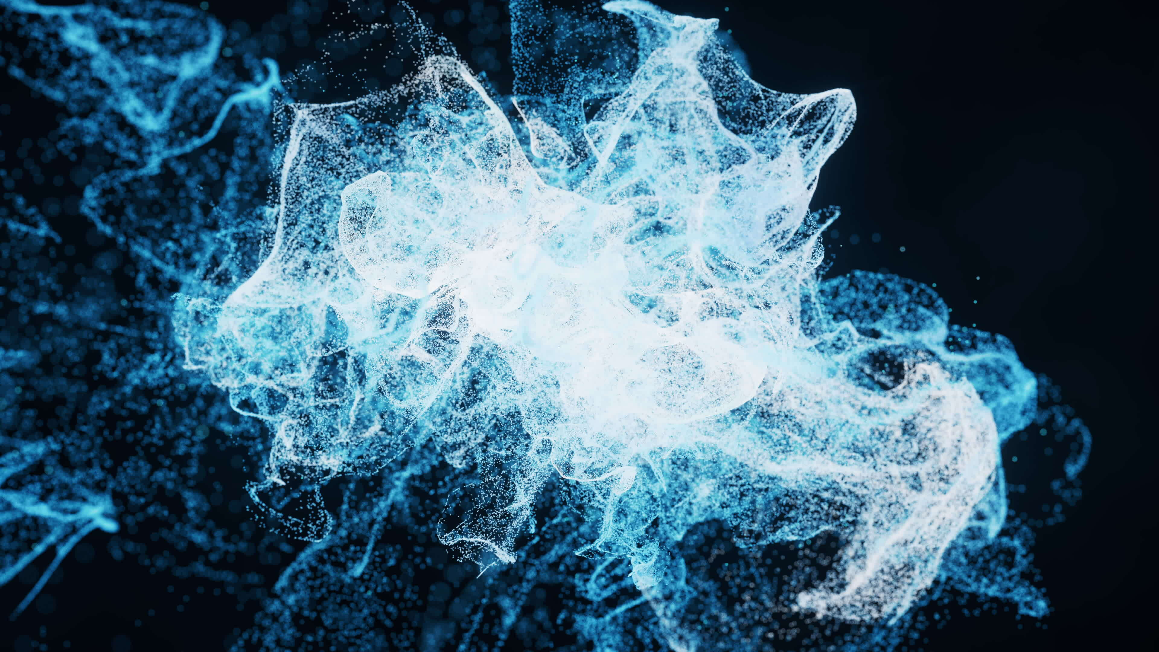 Abstract wave particles, diffuse powder, 3d rendering. 30337730 Stock Video at Vecteezy
