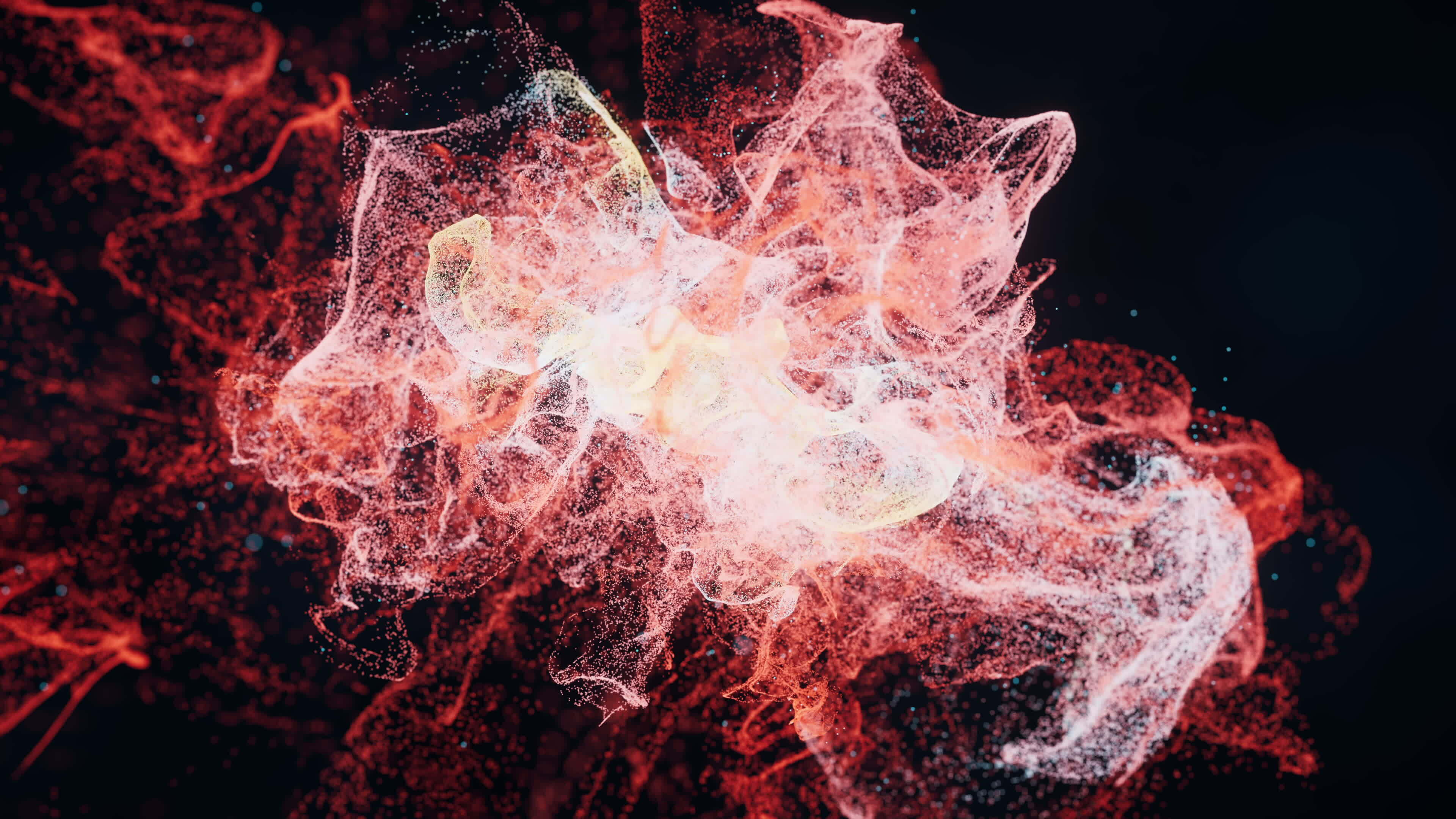 Abstract Wave Particles Diffuse Powder 3d Rendering 30337753 Stock