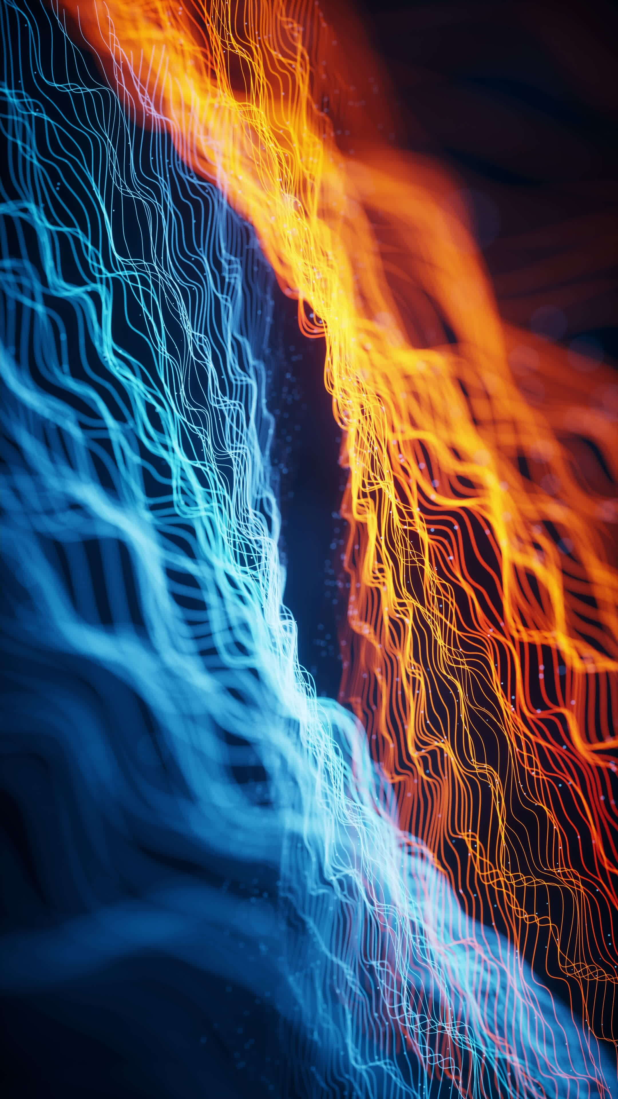 Flowing wave lines, curve pattern, 3d rendering. 30337759 Stock Video ...