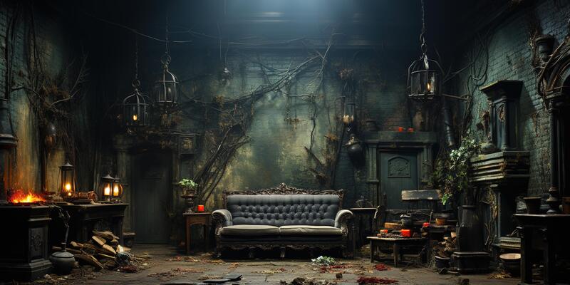 Horror House Interior Stock Photos, Images and Backgrounds for Free Download