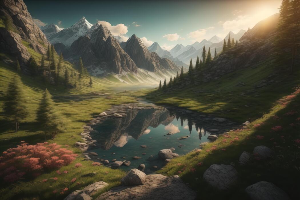 Hand Drawn Landscape Stock Photos, Images and Backgrounds for Free Download