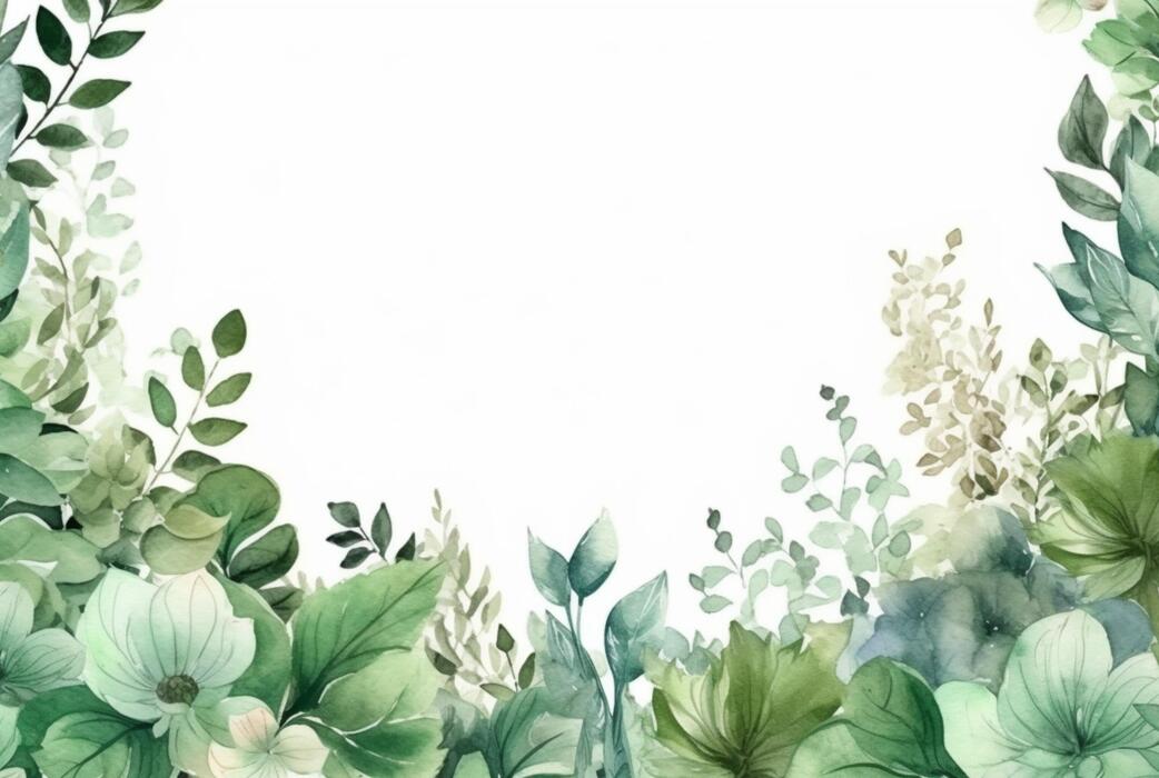 Green Watercolor Floral Stock Photos, Images and Backgrounds for Free ...