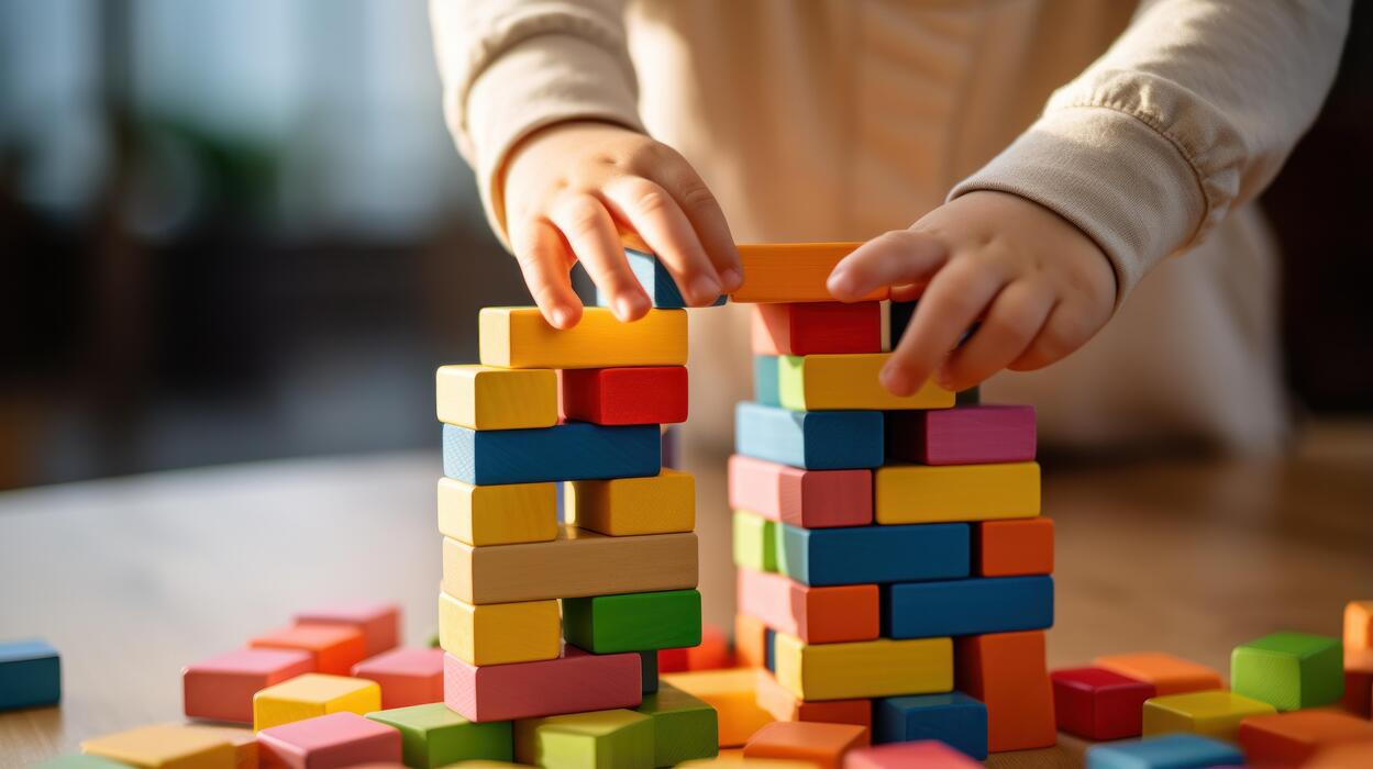 Child Stacking Blocks Stock Photos, Images and Backgrounds for Free Download