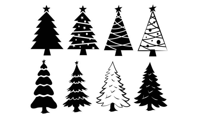 Christmas Tree Art Vector Art, Icons, and Graphics for Free Download