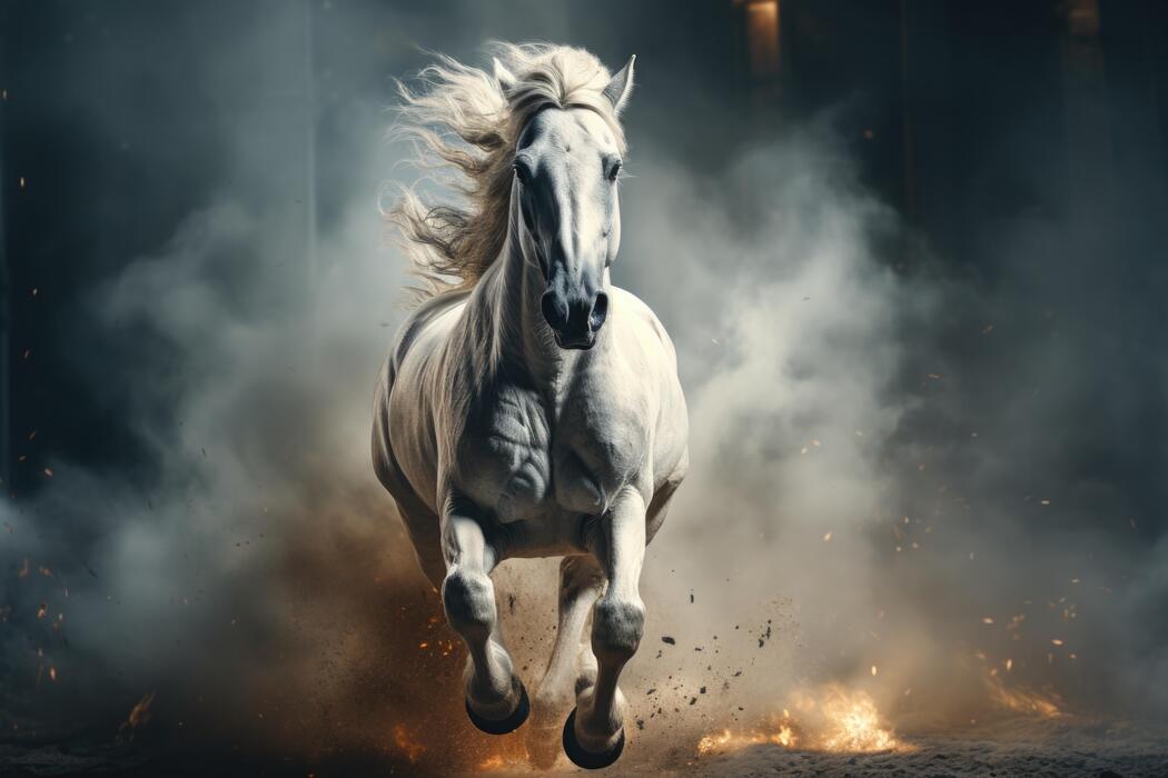 White Arabian Horse Wallpaper Hd