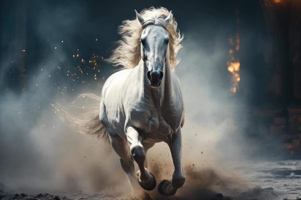 White Arabian Horse Wallpaper Hd