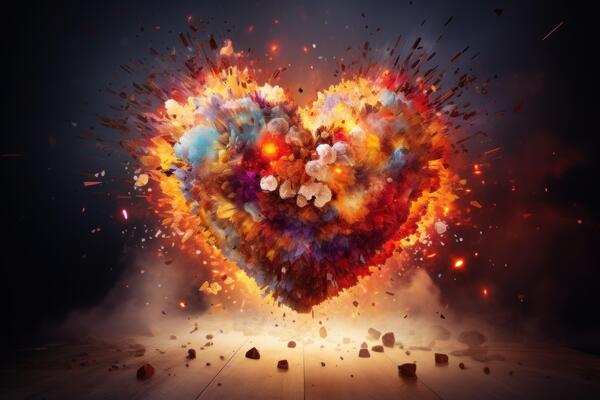 Exploding Heart Stock Photos, Images and Backgrounds for Free Download