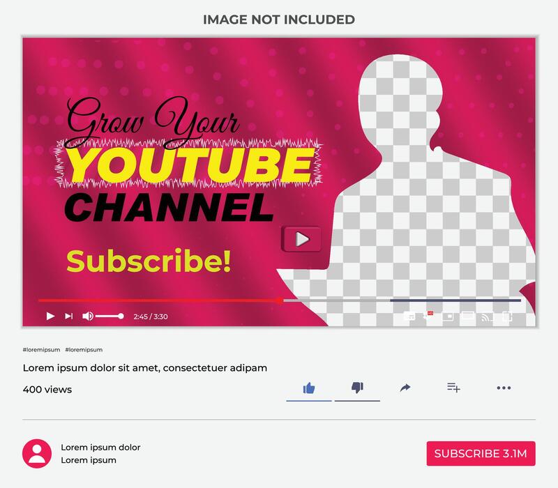 Youtube Channel Mockup Vector Art, Icons, and Graphics for Free Download