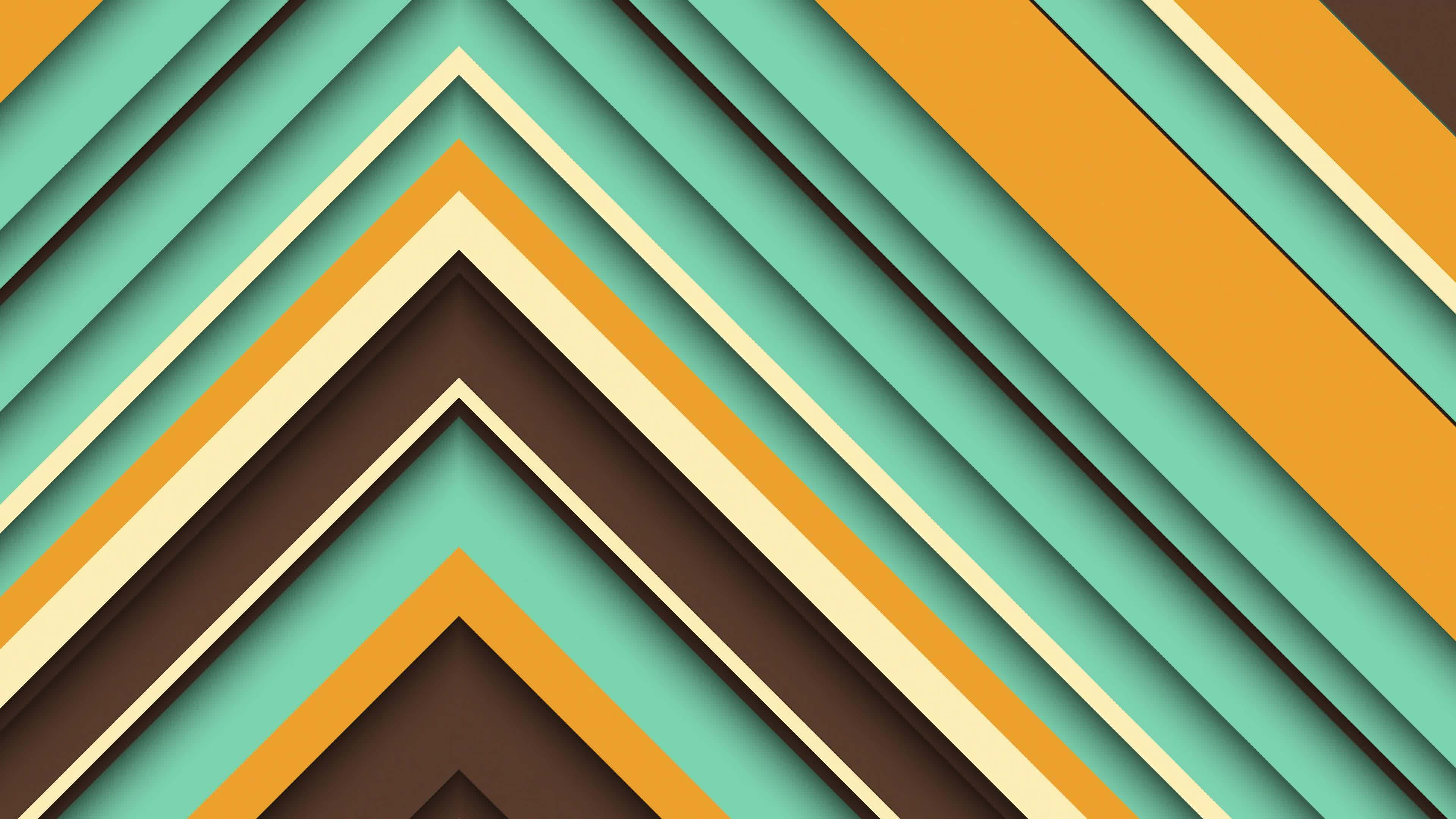 Trendy retro 1970s striped pattern background with gently moving diagonal stripes in warm ...