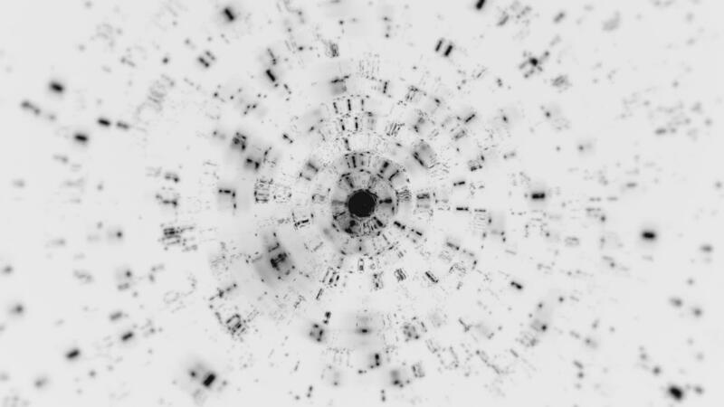 Abstract Black And White Rippling Particles Textured Motion Background