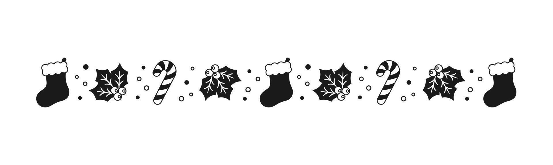 Christmas Border Black And White Vector Art, Icons, and Graphics for ...