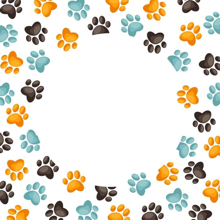 Paw Print Frame Vector Art, Icons, and Graphics for Free Download
