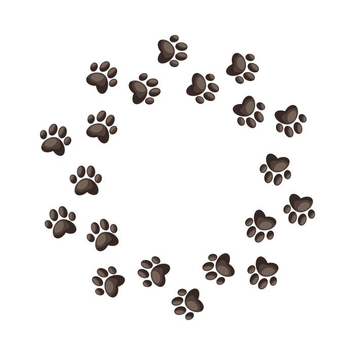 Paw Print Frame Vector Art, Icons, and Graphics for Free Download
