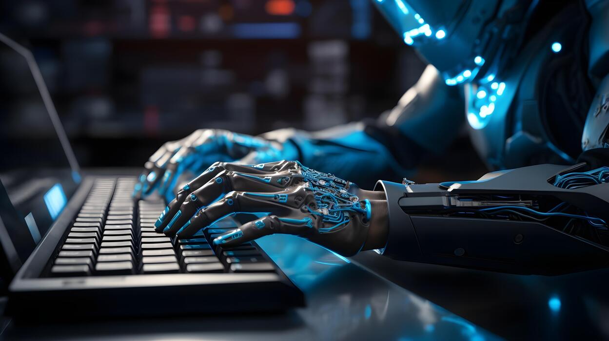 Robot Typing Stock Photos, Images and Backgrounds for Free Download