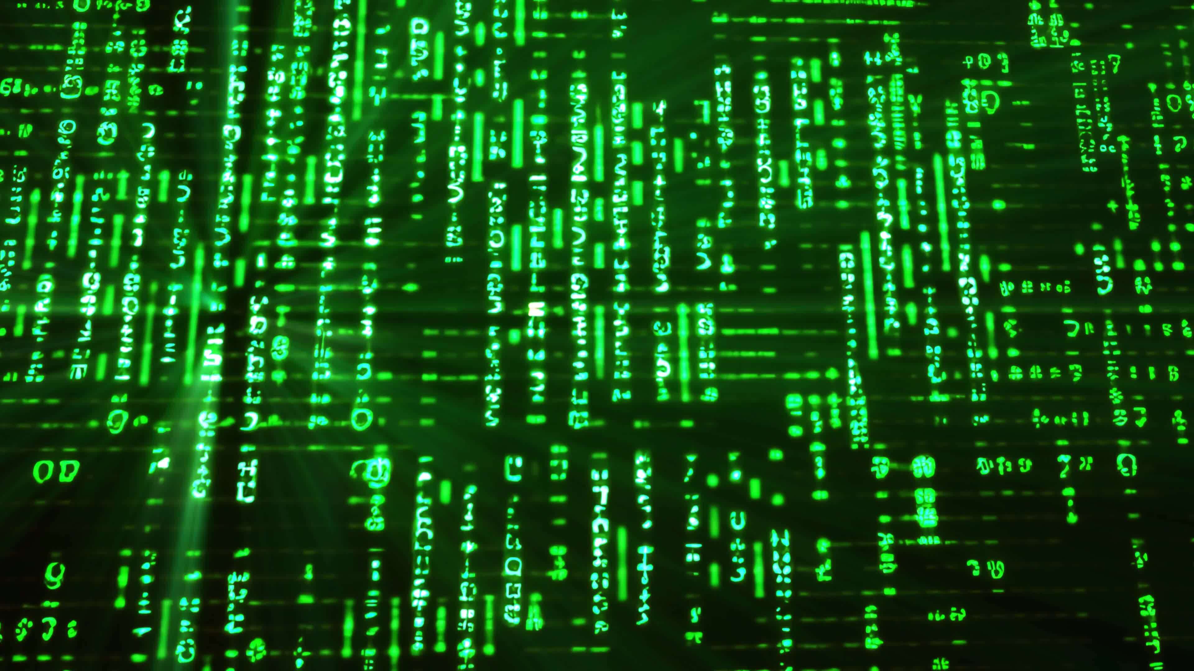 A Hacking Background With Binary And Hexdecimal Code On A Screen