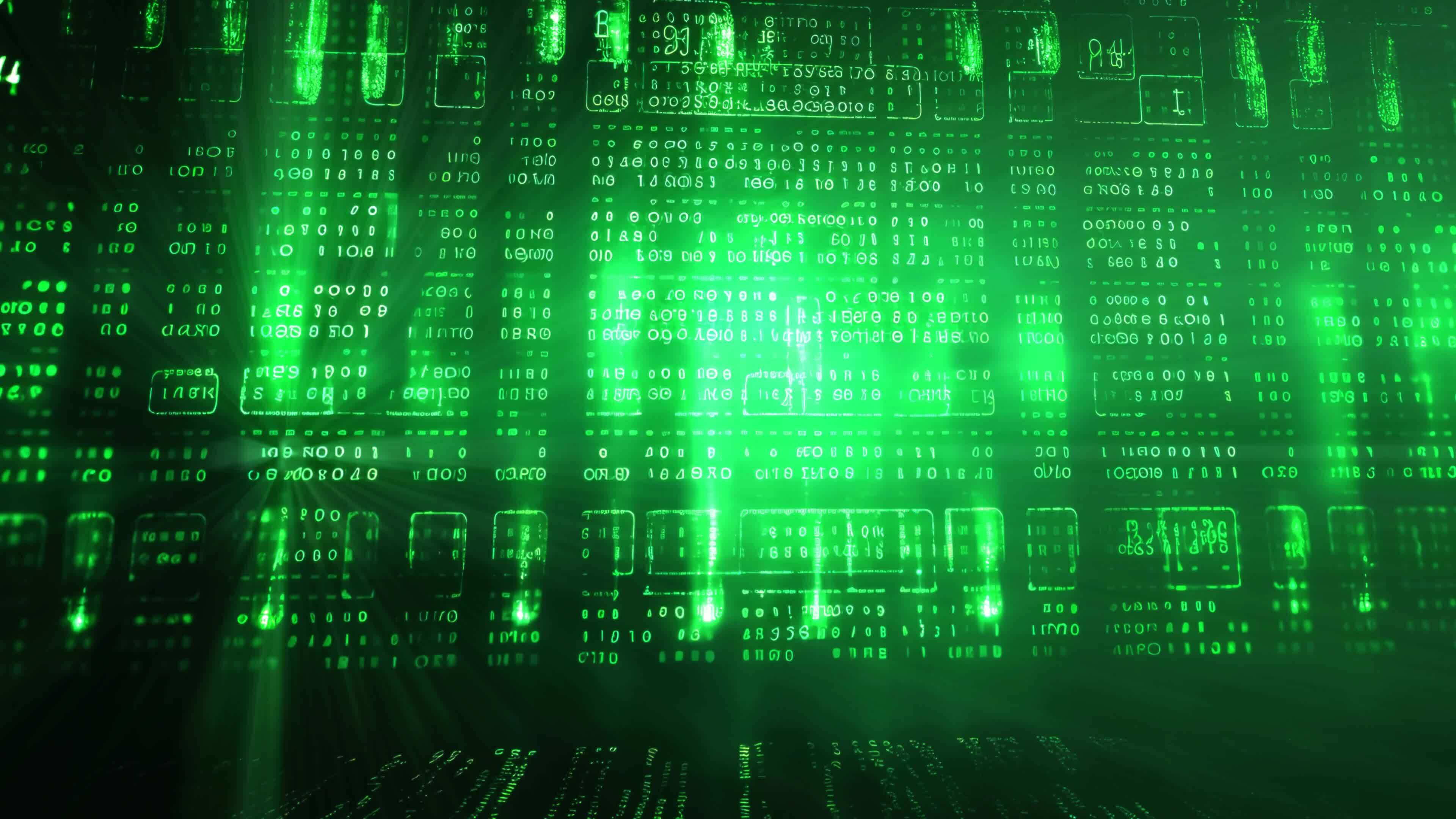 A Hacking Background With Binary And Hexdecimal Code On A Screen