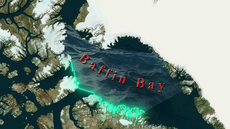 Baffin Bay Map 30813690 Stock Video at Vecteezy
