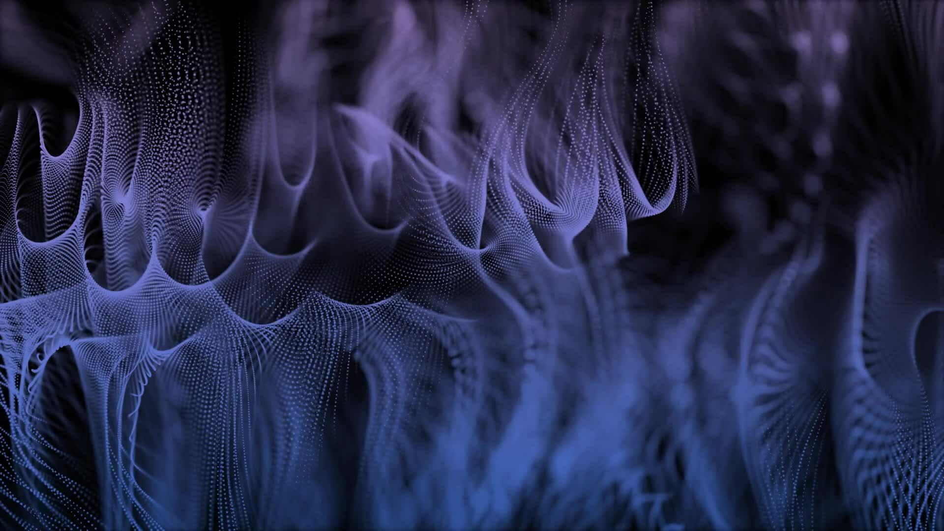 Particles Blue Wave Cyber Technology Background Loop Abstract Seamless
